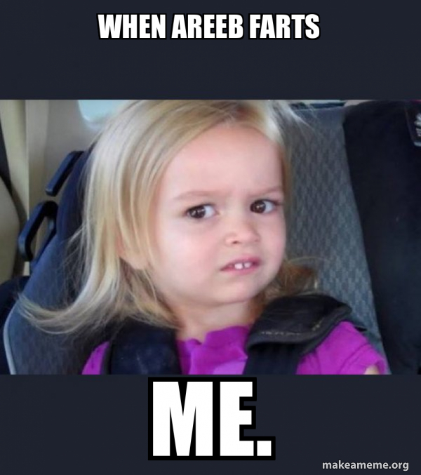 When areeb farts Me. - Side-Eyes Chloe Meme Generator