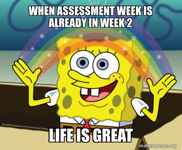 WHEN ASSESSMENT WEEK IS ALREADY IN WEEK 2 LIFE IS GREAT - Rainbow ...