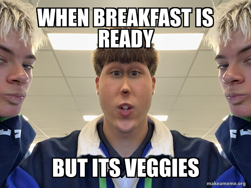 when breakfast is ready but its veggies - Lachlan kambarbakis breakfast ...