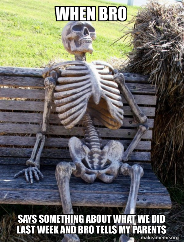 when bro says something about what we did last week and bro tells my ...