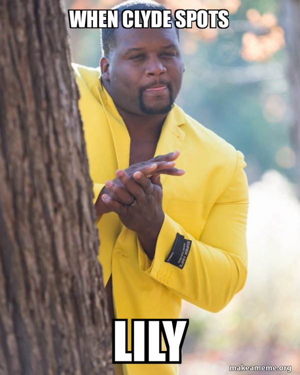 when clyde spots lily - Anthony Adams in Yellow Suit Rubbing Hands Meme ...