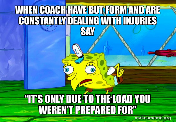 When coach have but form and are constantly dealing with injuries say ...