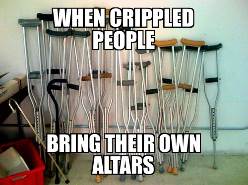 WHEN CRIPPLED PEOPLE BRING THEIR OWN ALTARS - ACTS 3:1-10 Meme Generator
