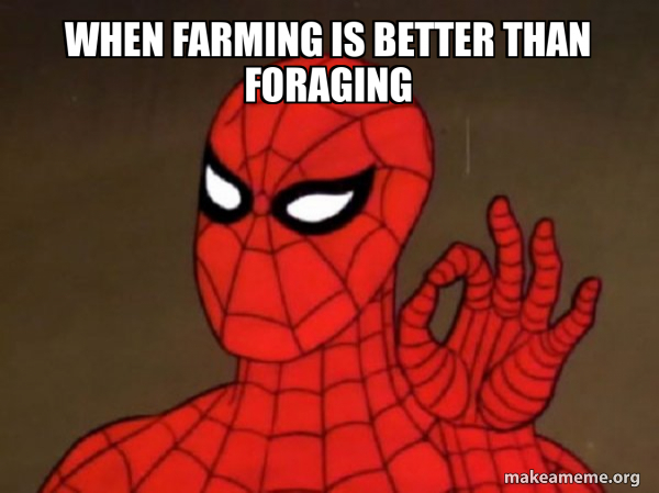 When farming is better than foraging - Spiderman - Care factor Zero ...