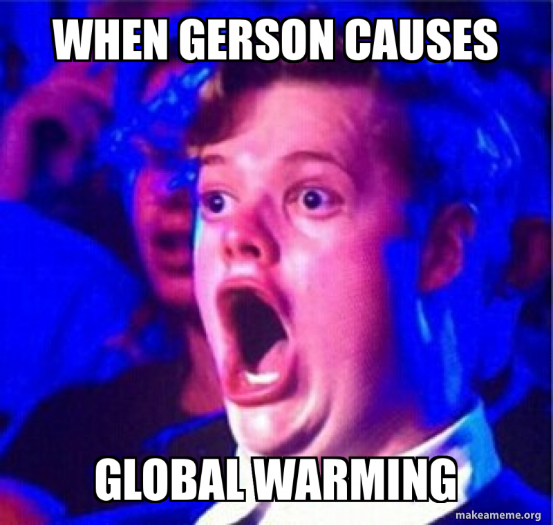 When GERSON causes GLOBAL warming Meme Generator