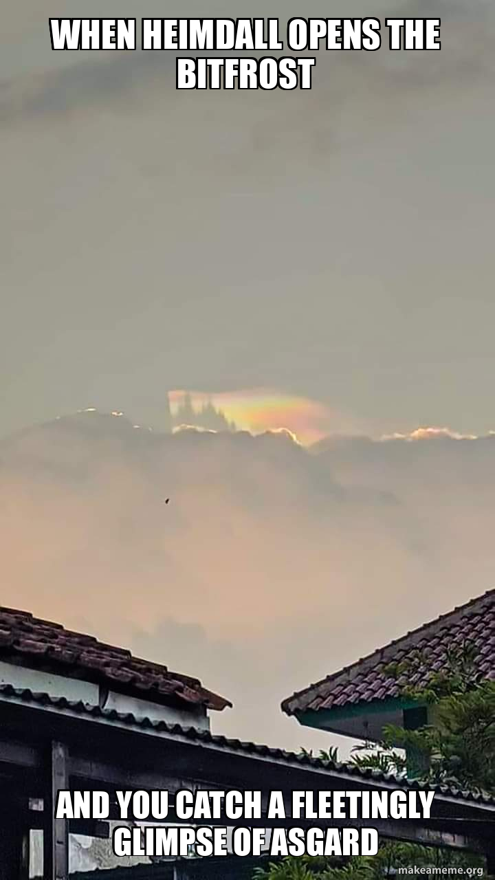 When Heimdall opens the Bitfrost AND YOU CATCH A FLEETINGLY GLIMPSE OF ...