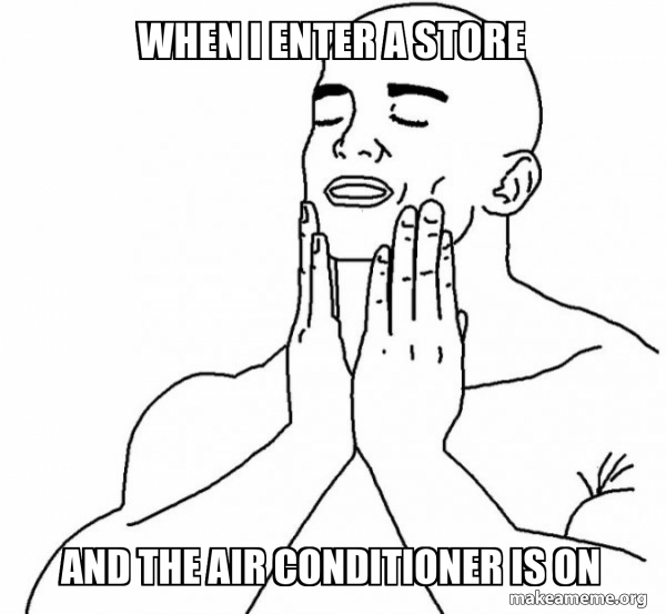 When I enter a store And the air conditioner is on - Feels Good Meme ...