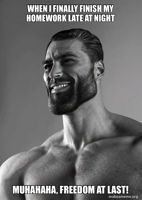 When I finally finish my homework late at night Muhahaha, freedom at ...