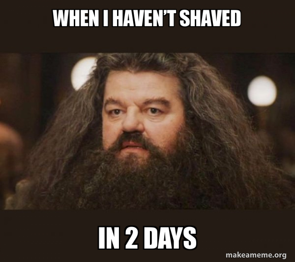 When I havenâ€™t shaved In 2 days - Hagrid - I should not have said ...