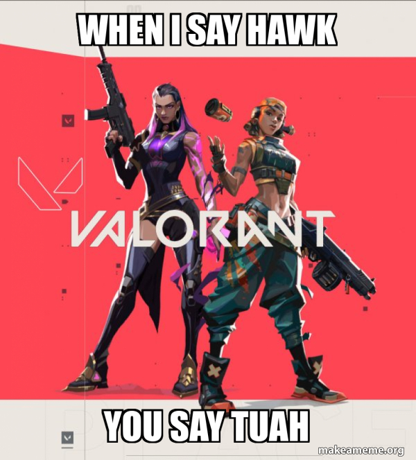 when i say hawk you say tuah - Valorant Meme Generator