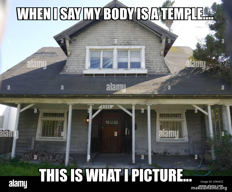 When I say my body is a temple.... This is what I picture... Meme Generator