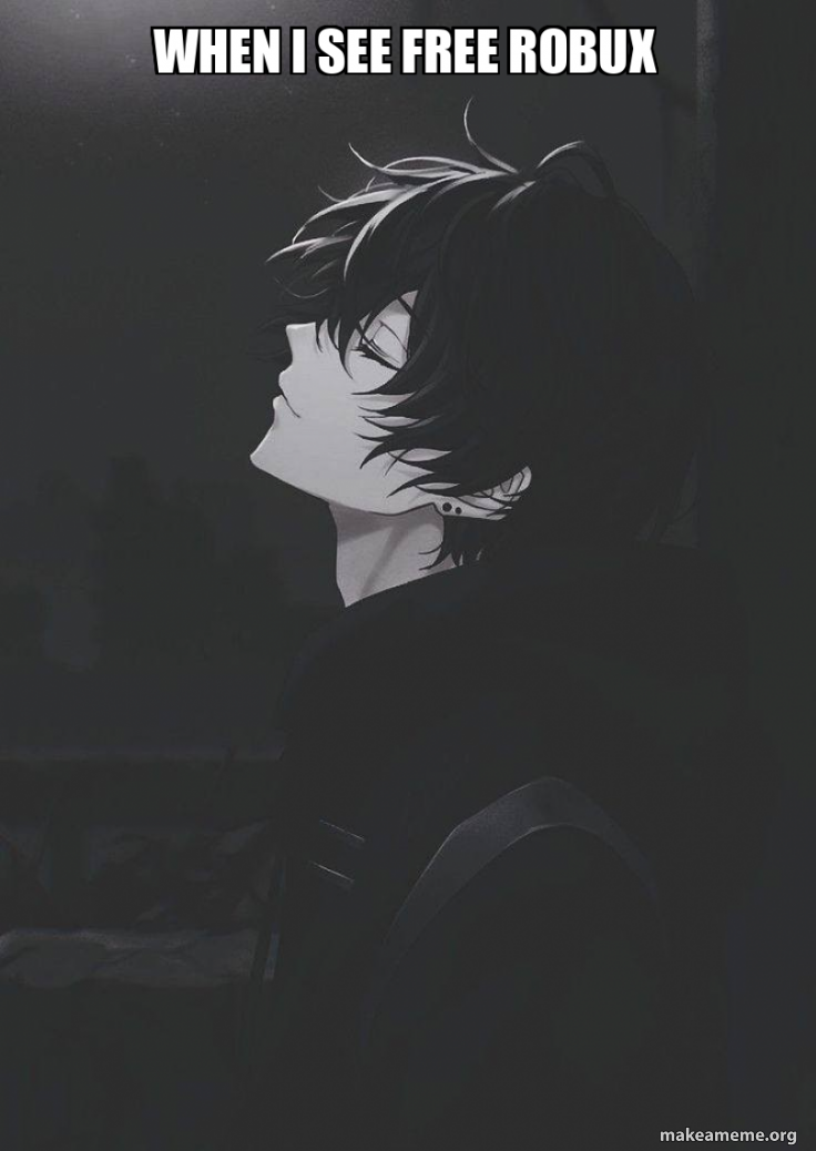 when i see free robux Meme Generator