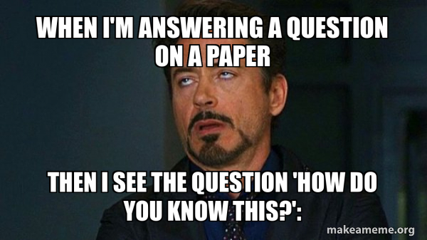When I'm answering a question on a paper Then i see the question 'How ...