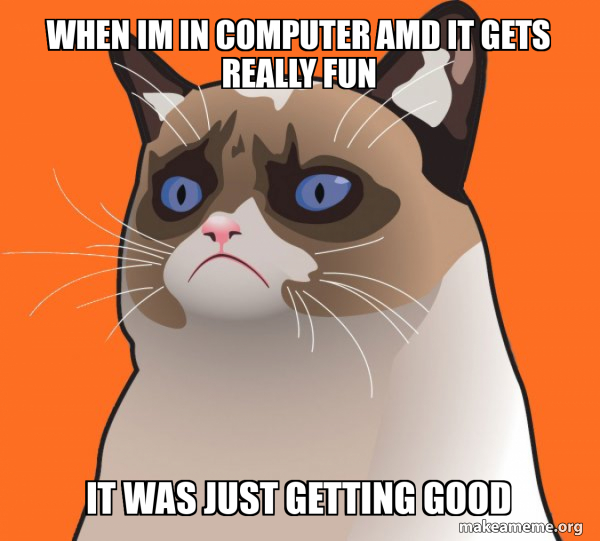 WHEN IM IN COMPUTER AMD IT GETS REALLY FUN IT WAS JUST GETTING GOOD ...