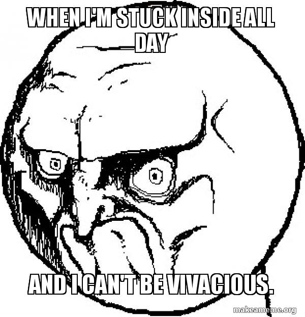 When i'm stuck inside all day and i can't be vivacious. - No Rage Face ...
