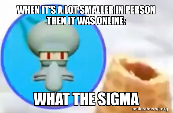 when it's a lot smaller in person then it was online: what the sigma ...