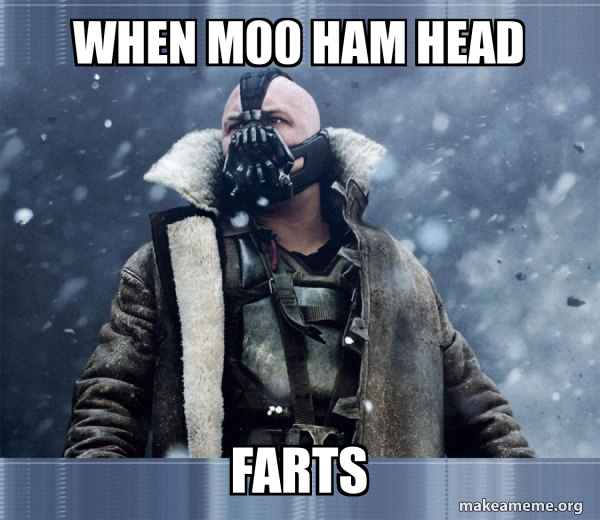 When m00 ham head Farts - Bane (born into it, molded by it) Meme Generator