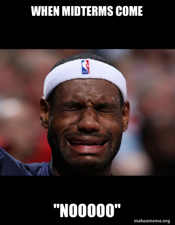 When Midterms come "NOOOOO" - Lebron Crying Meme Generator
