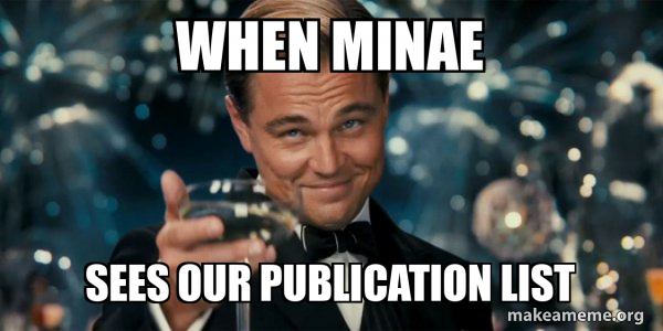 When MINAE sees our publication list - Great Gatsby Reaction - Leonardo ...