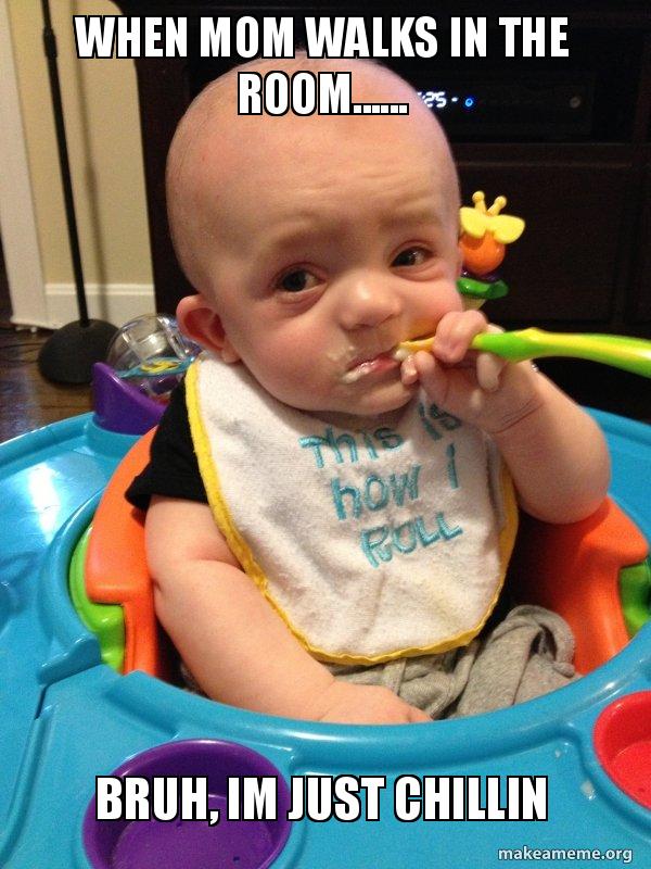Baby Chillin Memes Funny Baby Onesie Latest Chillin