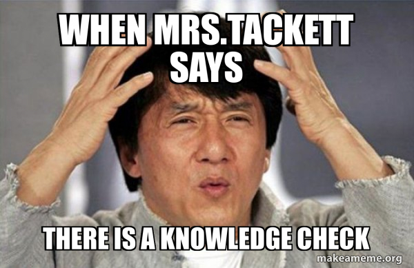 When Mrs.Tackett Says There is a knowledge check - Jackie Chan Why ...