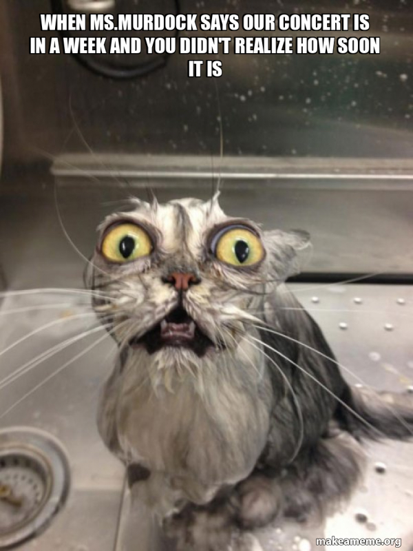When Ms.Murdock says our concert is in a week and you didn't realize ...