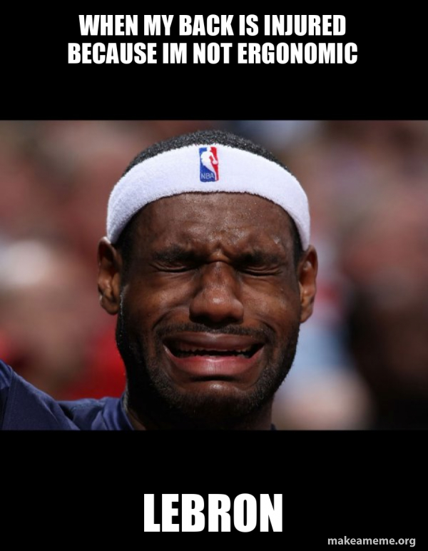 when my back is injured because im not ergonomic LEBRON - Lebron Crying ...