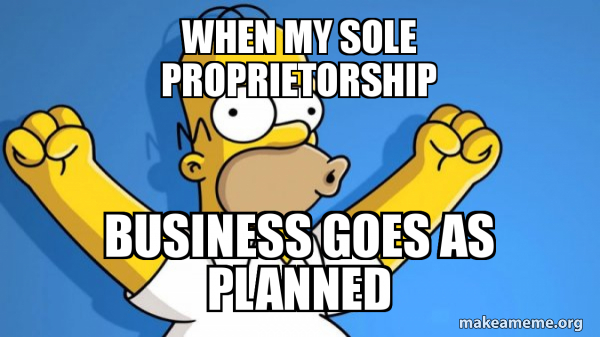 when my sole proprietorship business goes as planned - Happy Homer Meme ...