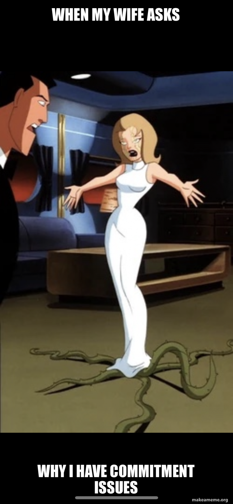 When my wife asks Why i have COMMITMENT issues Meme Generator