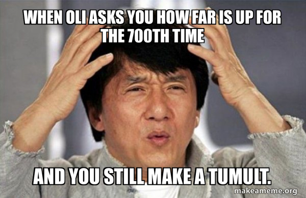 When Oli asks you how far is up for the 700th time and you still make a ...