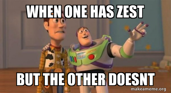 WHEN ONE HAS ZEST BUT THE OTHER DOESNT - Buzz and Woody (Toy Story ...