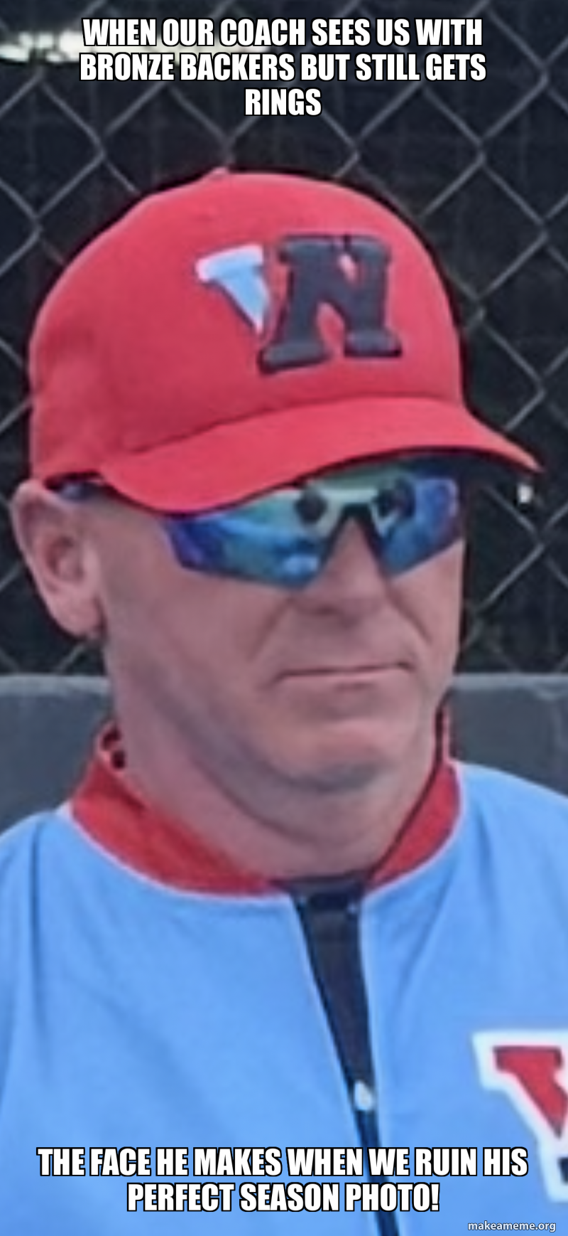When our coach sees us with bronze backers but still gets rings The ...