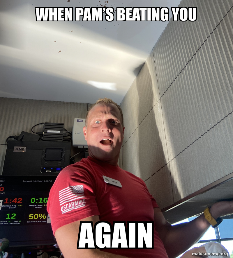 When pam’s beating you Again Meme Generator