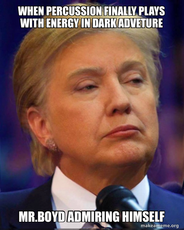 When Percussion finally plays with energy in dark adveture Mr.Boyd ...