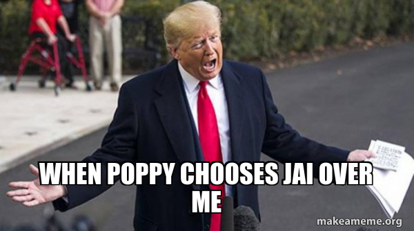 When Poppy chooses jai over me - Trump - Impeachment Quid Pro Quo Meme ...