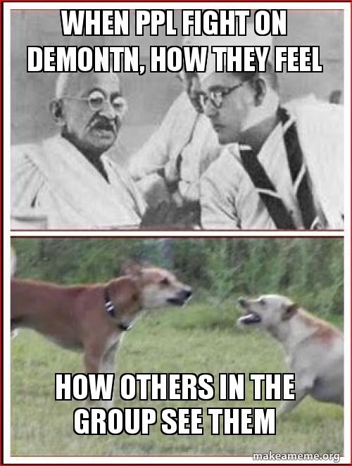 When ppl fight on Demontn, how they feel how others in the group see ...