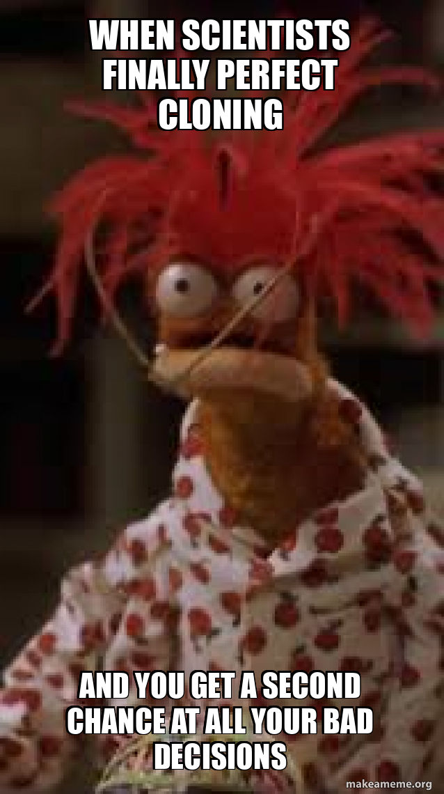 When scientists finally perfect cloning And you get a second chance at ...