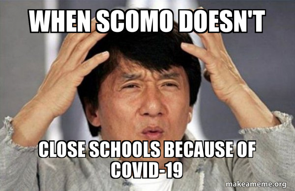 When Scomo doesn't close schools because of Covid-19 - Jackie Chan Why ...