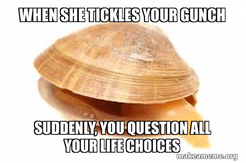 When she tickles your gunch Suddenly, you question all your life ...