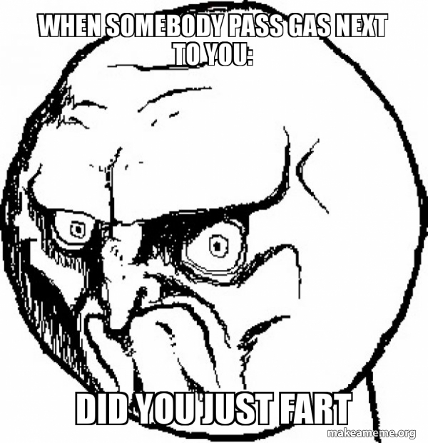 WHEN SOMEBODY PASS GAS NEXT TO YOU: DID YOU JUST FART - No Rage Face ...