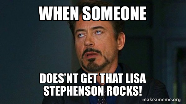 When someone Does’nt get That lisa stephenson rocks! - Tony Stark Eye ...
