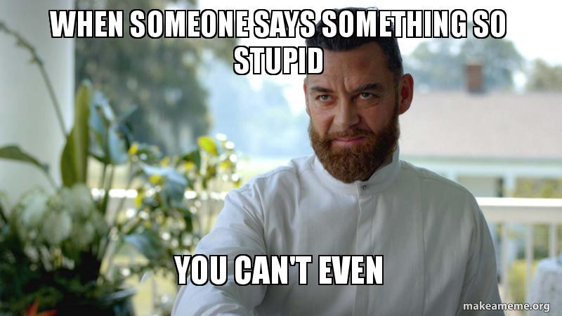 When someone says something so stupid You can't even - Quinnstupid Meme ...