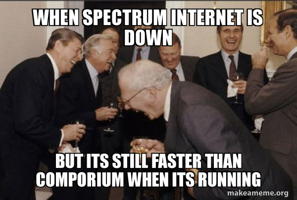 when spectrum internet is down but its still faster than comporium when ...