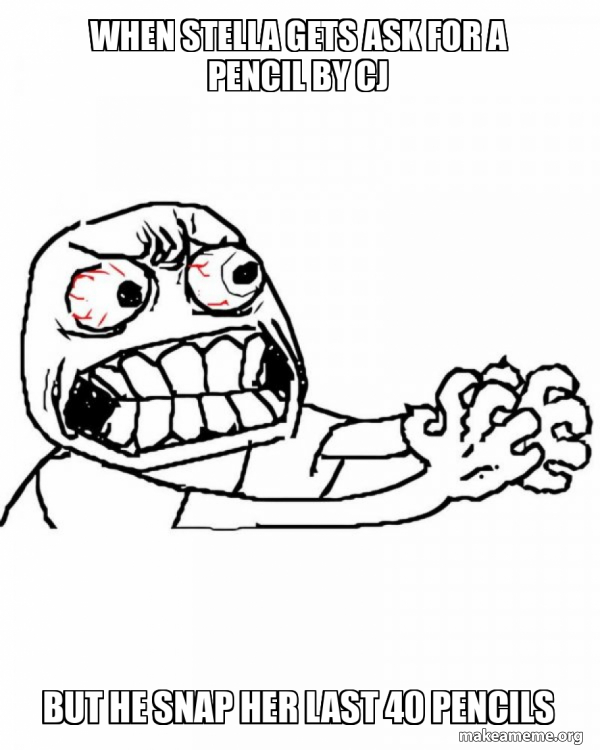 when stella gets ask for a pencil by cj but he snap her last 40 pencils ...