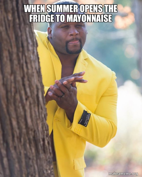 When summer opens the fridge to mayonnaise - Anthony Adams in Yellow ...