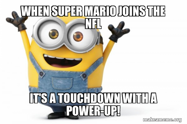 When Super Mario joins the NFL It's a touchdown with a power-up ...