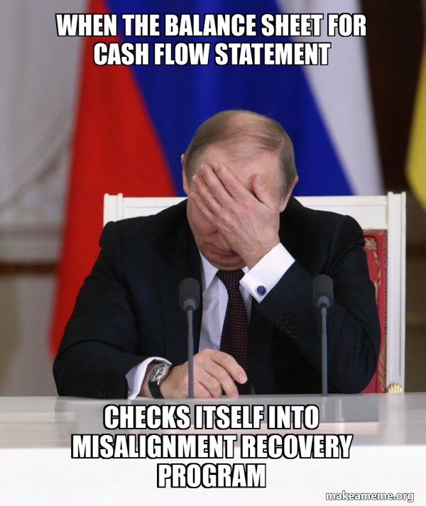 When the balance sheet for cash flow statement Checks itself into ...
