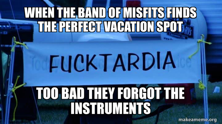 When the band of misfits finds the perfect vacation spot Too bad they ...