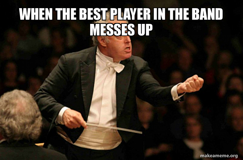 When the best player in the band messes up Meme Generator