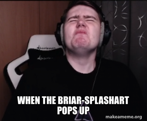 When the Briar-splashart pops up Meme Generator